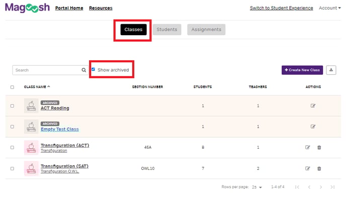 How do I access archived classes? How do I access archived classes?